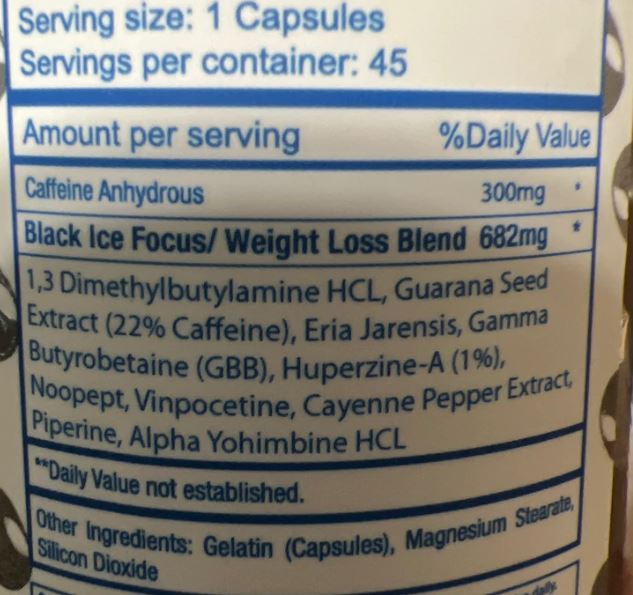 E.T. Labz Black Ice 45ct, Expired 5/24. - Flex It Nutrition