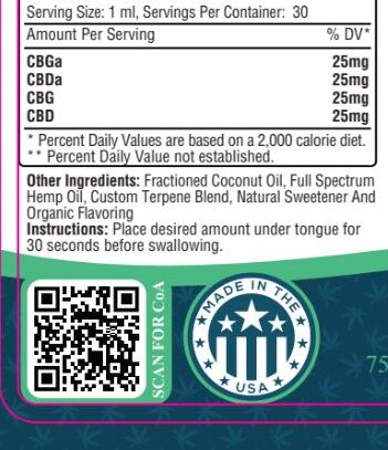 Therapeutic ReLeaf Multi ReLeaf CBGa CBDa CBG CBD 3000mg Oil - Flex It ...